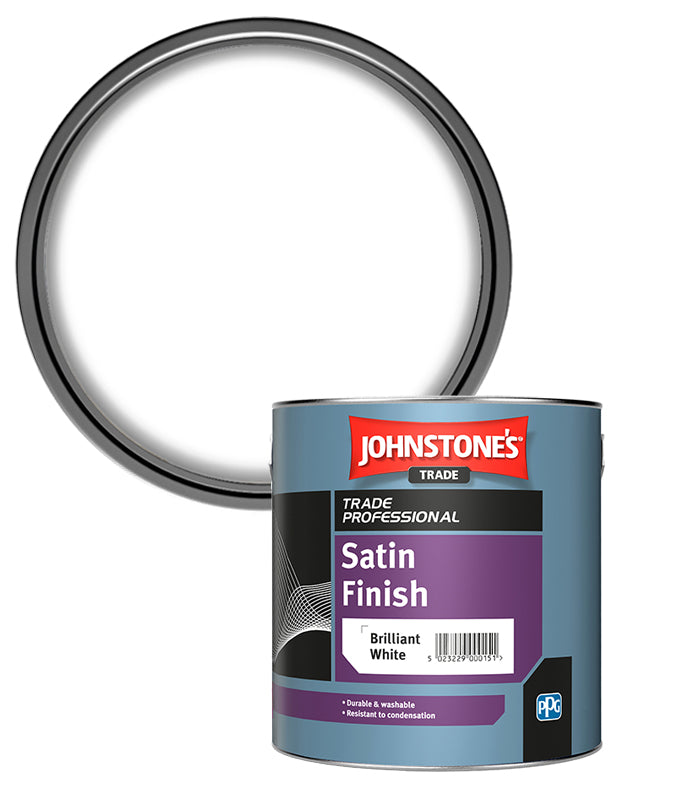 Johnstone's Trade Satin Finish Paint - Brilliant White – Next Day Paint