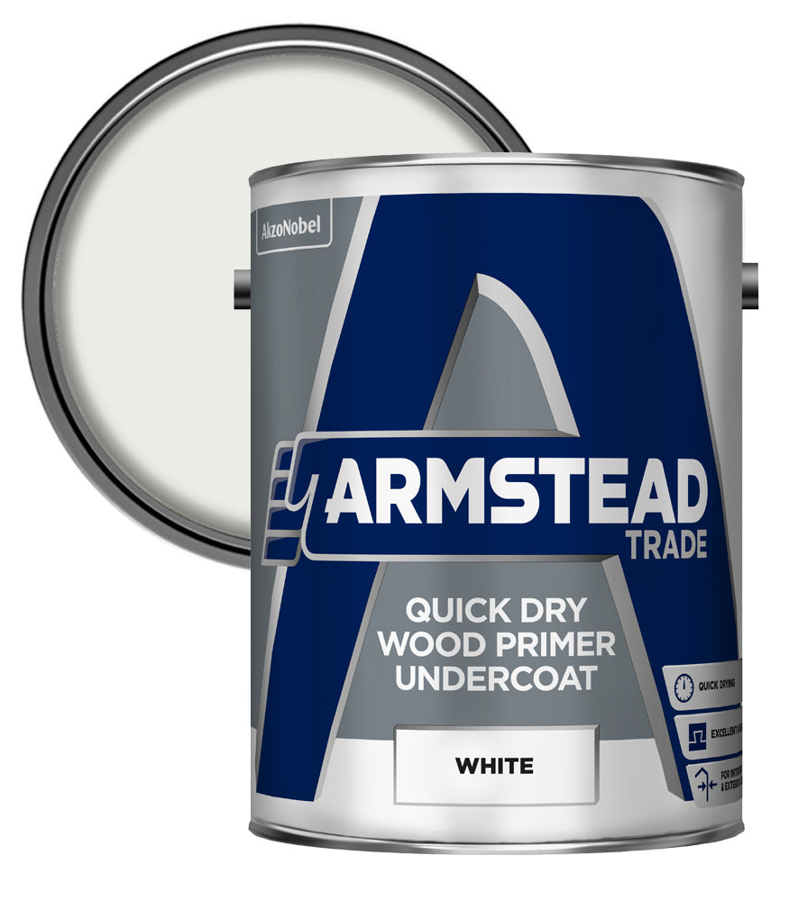 Armstead Trade Quick Dry Wood Primer Undercoat Paint - White – Next Day ...