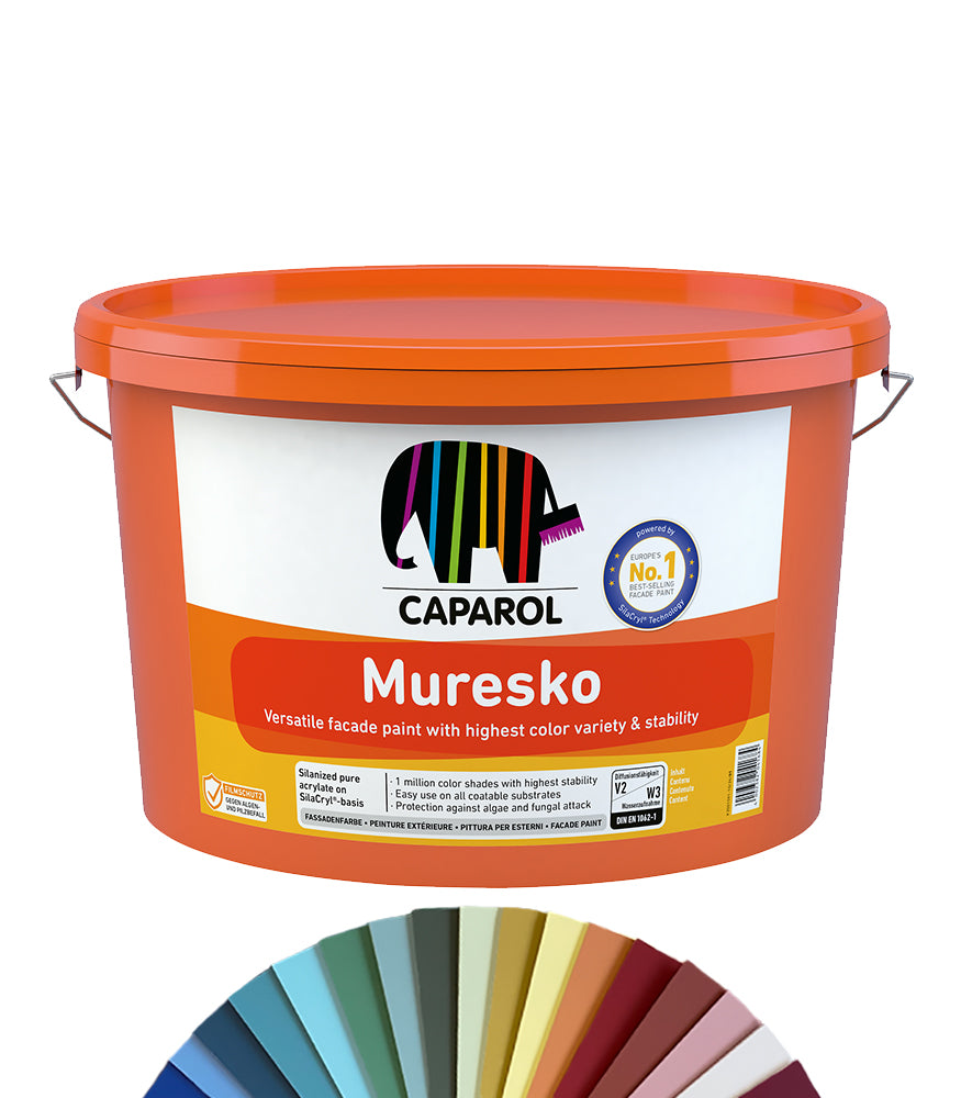 Caparol Muresko Exterior Masonry Matt Paint - Tinted Colour Match ...