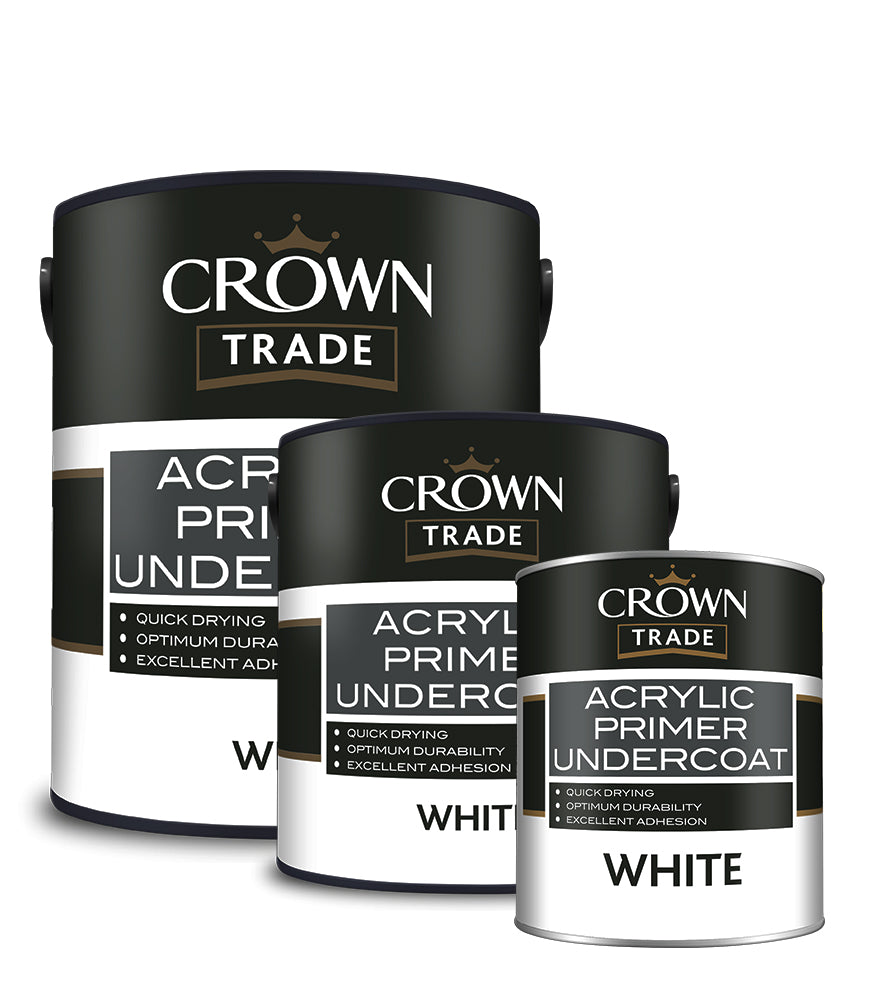 Crown Trade Acrylic Primer Undercoat - White – Next Day Paint