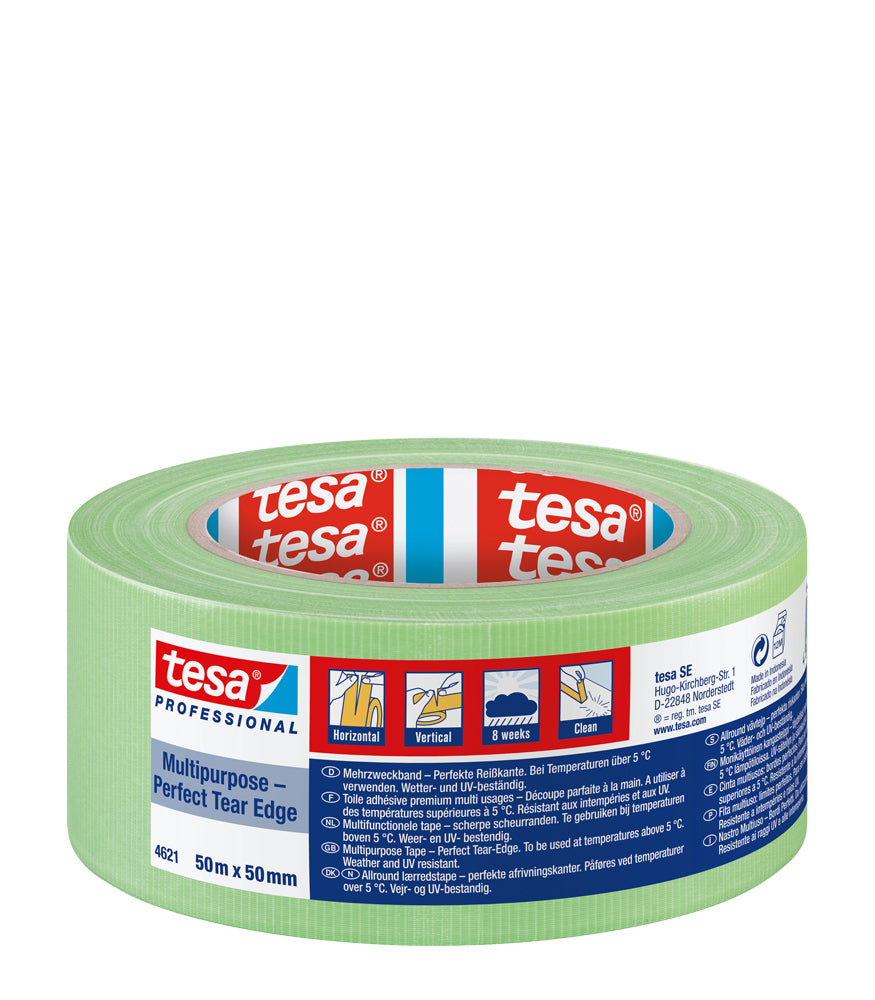 Tesa Professional 4621 Multi Purpose Cloth Tape - Green - 50mm x 50m ...