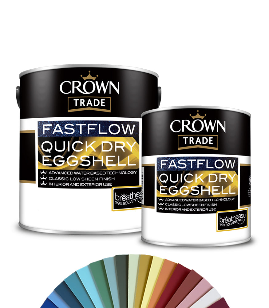 Crown Trade Fastflow Quick Dry Eggshell Paint - Tinted Colour Match ...