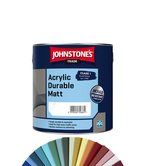 Johnstone's Trade Acrylic Durable Matt Paint - Tinted Colour Match ...
