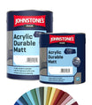 Johnstone's Trade Acrylic Durable Matt Paint - Tinted Colour Match ...
