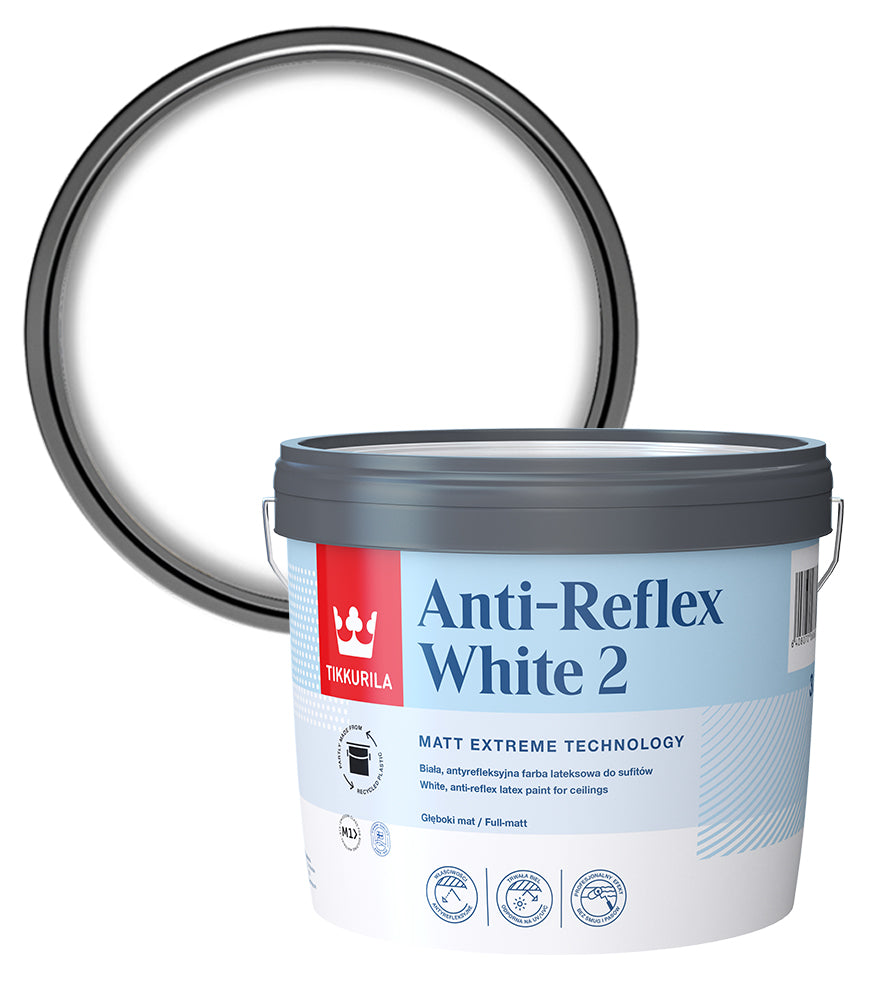 Tikkurila Anti-Reflex White 2 - Full Matt Emulsion Paint – Next Day Paint